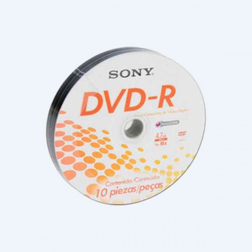 SONY DVD-R 4.7GB 16X BULK 10 UNIDADES 10DMR47BULK ECOFFICE